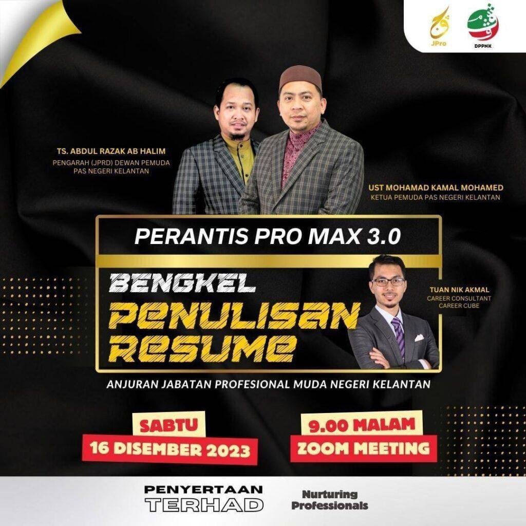 Perantis Pro Max 3.0: Bengkel Penulisan Resume – Jabatan Profesional ...